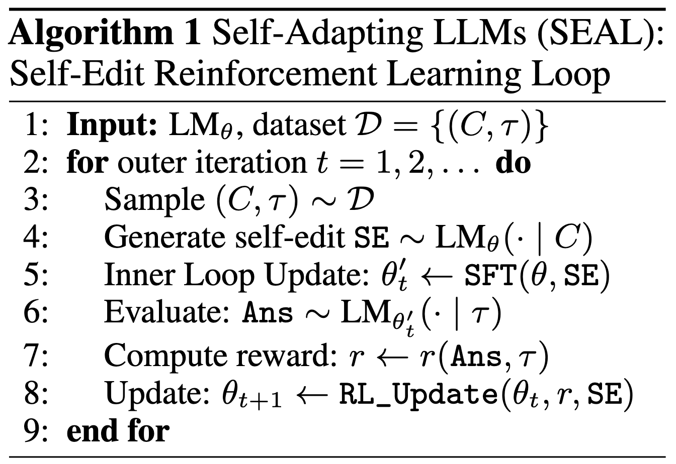 Self-Adapting Language Models